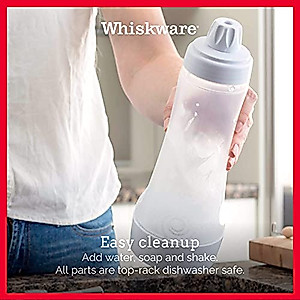 Whiskware Pancake Batter Dispenser and Mixer with BlenderBall Wire Whisk for Cupcakes, Muffins, Crepes, and more