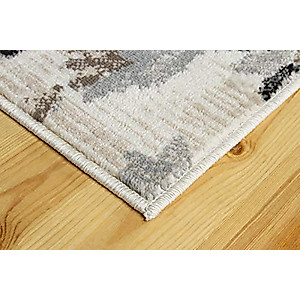 L'Baiet Quinn Grey Blue Beige Traditional Floral Botanical Shabby Chic Indoor 5' x 7' Area Rug