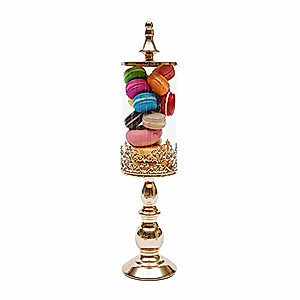 TFCFL 10 PCS Cake Stand Set Crystal Cupcake Dessert Plate Display Tower Mirror Cake Holder Cupcake Stands for Wedding Afternoon Tea Birthday Party Gold Cake Stand