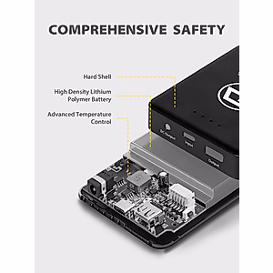 PTAHDUS 7.4 V Battery Pack with Charger Rechargeable Battery Power Bank 5000mAh for Heated Jackets, Heated Hoodies and Heated Vests