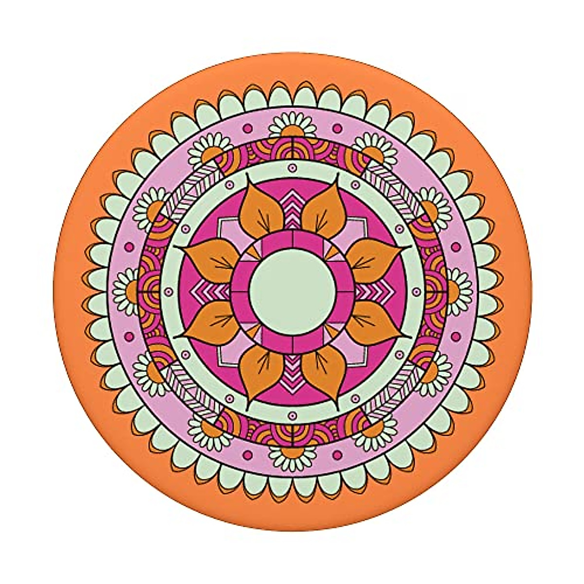 Retro Inspired Mandala Peace Relaxation Meditation Aid Focus PopSockets Swappable PopGrip