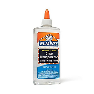 Elmer's Liquid School Glue, Clear, Washable, 9 Ounces, 24 Count - Great for Making Slime