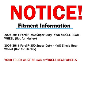 Detroit Axle - 4WD Brake Kit for 2008-2012 Ford F-250 Super Duty [NOT Fit Models w/Harley PKG] Front & Rear Disc Brake Rotors Ceramic Brakes Pads 2009 2010 2011 Replacement