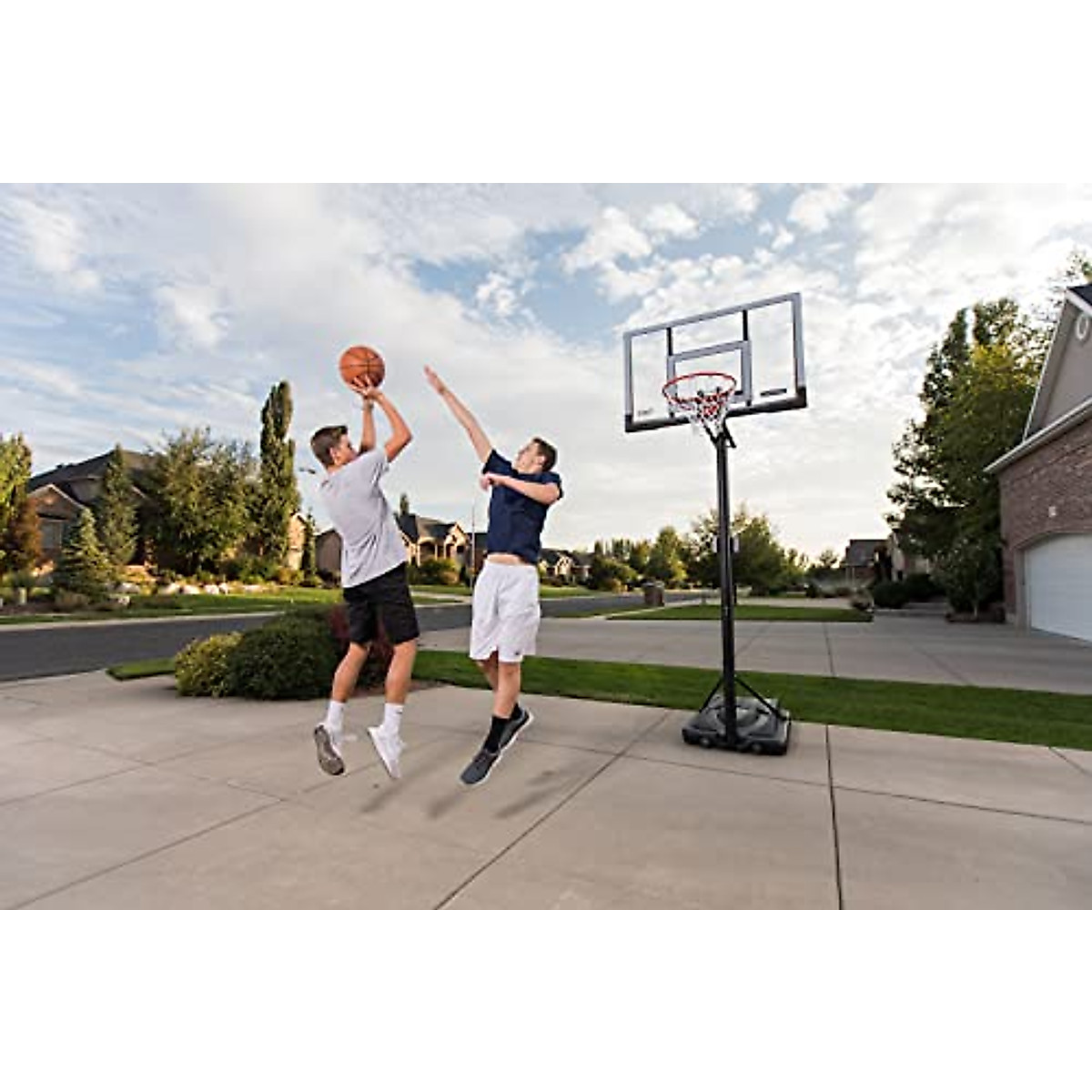 Lifetime 90061 Portable Basketball System, 52 Inch Shatterproof Backboard,Black
