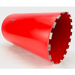 10" Inch Diamond WET Core Drill Bit 1-1/4” Threaded by BLUEROCK Tools for Concrete Rebar Asphalt Brick Rock Masonry Hole Barrel Coring
