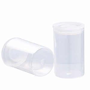 Film Canisters with Caps - 30-Count 35mm Clear Film Canisters, Transparent Storage Containers for Small Accessories