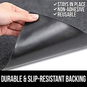 Gorilla Grip Drawer Liner and Under Sink Mat, Drawer Liner Size 12x20 in Beige, and Under Sink Mat Size 24x40 in Black, 2 Item Bundle