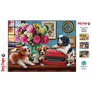 Buffalo Games - Image World - The Writer's Dogs - 750 Piece Jigsaw Puzzle for Adults Challenging Puzzle Perfect for Game Nights - Finished Puzzle Size is 24.00 x 18.00