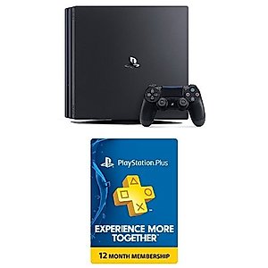PlayStation 4 Pro 1TB Console + 12 Month PlayStation Plus Membership