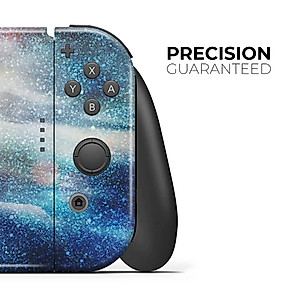 Design Skinz - Compatible with Nintendo Switch Console + Joy-Con - Skin Decal Protective Scratch-Resistant Removable Vinyl Wrap Cover - Blue & Gold Glowing Star-Wave