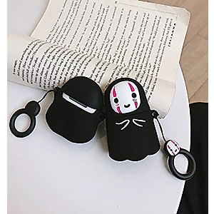 Jowhep Case for AirPod Pro 2019/Pro 2 Gen 2022 Cartoon Cute Silicone Cover with Keychain Fashion Funny Soft Protective Skin for Air Pods Pro Girls Boys Kids Kawaii Shell Cases for AirPods Pro Faceless