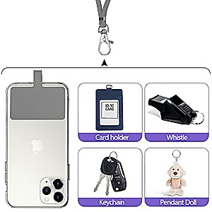 FYY Cell Phone Lanyard,[2 Pack] Cell Phone Lanyards for Women/Men,Universal Crossbody Lanyard for Cell Phone Around the Neck Compatible with iPhone,Samsung Galaxy and All Smartphones-Grey