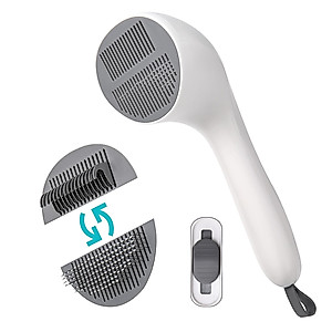 Sneatup 2-in-1 Pet Hair Deshedding Brush & Undercoat Rake Grooming Tools