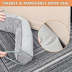 Triangle Under Door Draft Stopper Noise Blocker 36 Inches for Door Bottom Air Seal Insulation and Soundproof, Heavy Duty Weather Guard Snake Stripping, Gray