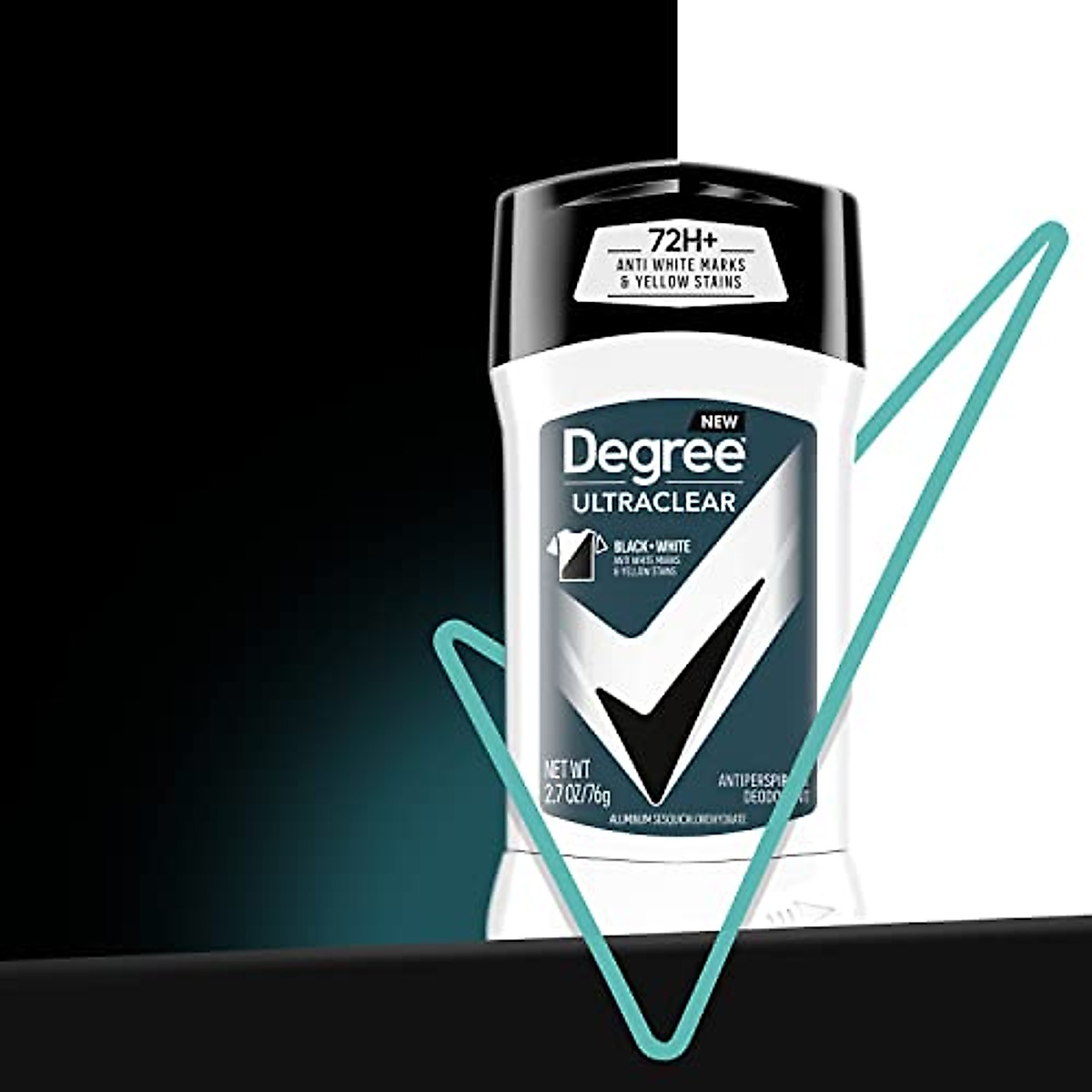 Degree Men UltraClear Antiperspirant Deodorant Black + White 72-Hour Sweat & Odor Protection Antiperspirant For Men With MotionSense Technology 2.7 Ounce (Pack of 4)