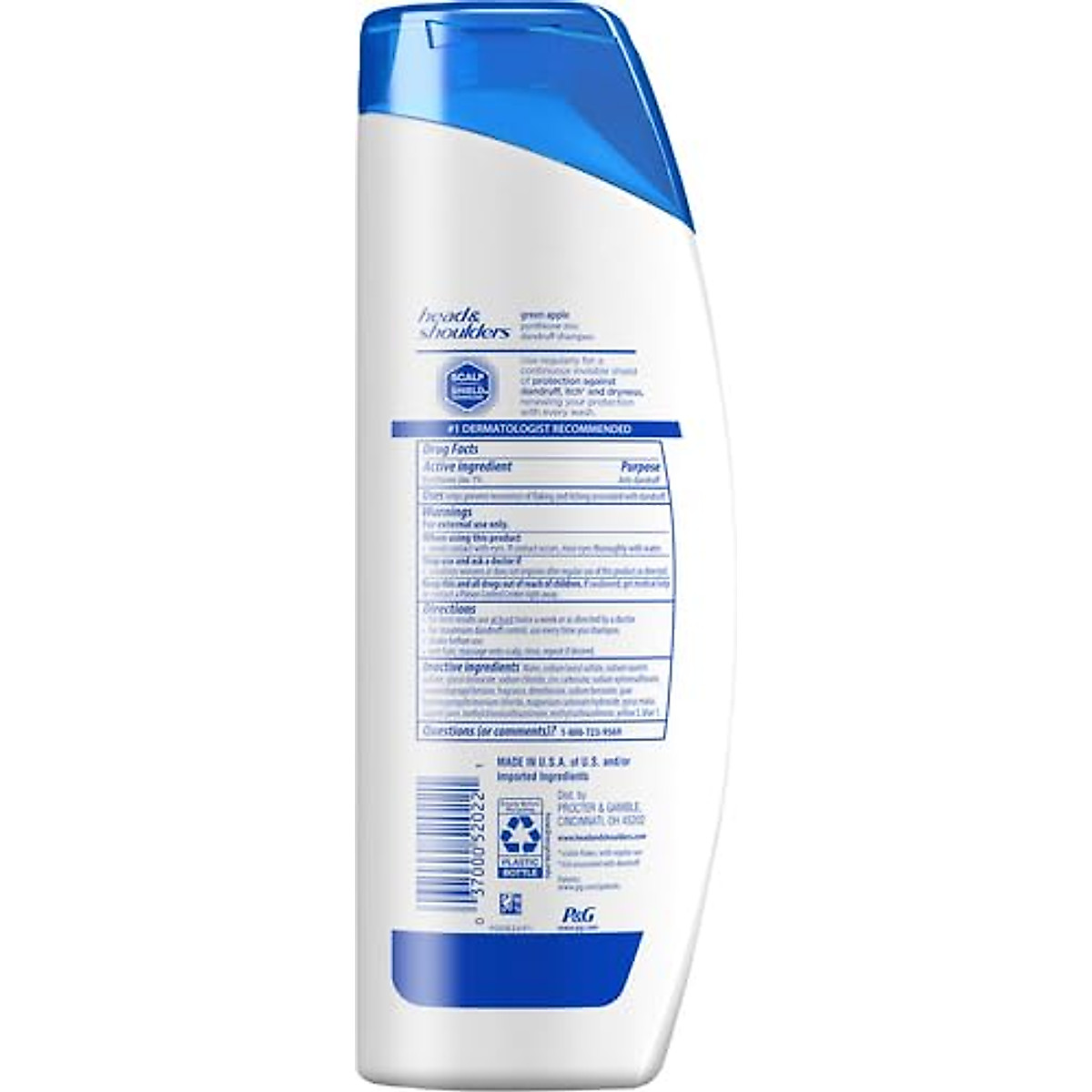 Head and Shoulders Green Apple Daily-Use Anti-Dandruff Shampoo, 13.5 fl oz
