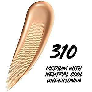 Maybelline Super Stay Up to 24HR Skin Tint, Radiant Light-to-Medium Coverage Foundation, Makeup Infused With Vitamin C, 310, 1 Count