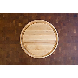 John Boos Block CB1051-1M1515175 Maple Wood Round Cutting Board with Juice Groove, 15 Inches Round x 1.5 Inches