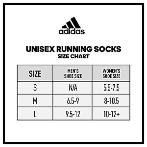 adidas Running Mid-Crew Socks (1-Pair), Black/Onix Grey/Silver Reflective, Medium