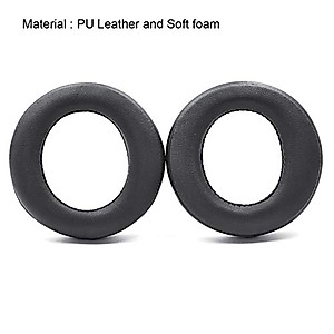 Defean Replacement Ear Pads Cushion Cover PU Leather and Soft Foam Earpads Compatible with Sony Gold Wireless Headset - CUHYA-0080 Headphone (Black)