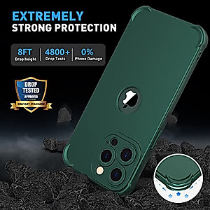 ORETECH for iPhone 13 Pro Case,with [2 x Tempered Glass Screen Protector] 360 ° Full Body Shockproof Protective Phone Case for iPhone 13 Pro 6.1 inch - Classic Green