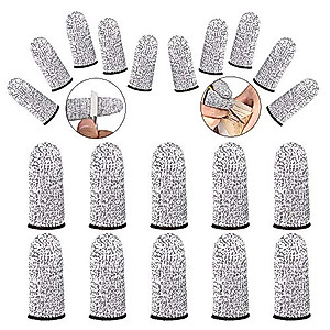 ZEPOHCK 10 Pcs Cut Resistant Protection Finger Cots, Finger Sleeve, Finger Cover Life Extender for Kitchen, Work, Sculpture, Anti-Slip, Reusable