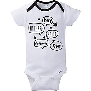 Gerber Baby 8-Pack Short Sleeve Onesies Bodysuits, Star, 3-6 Months