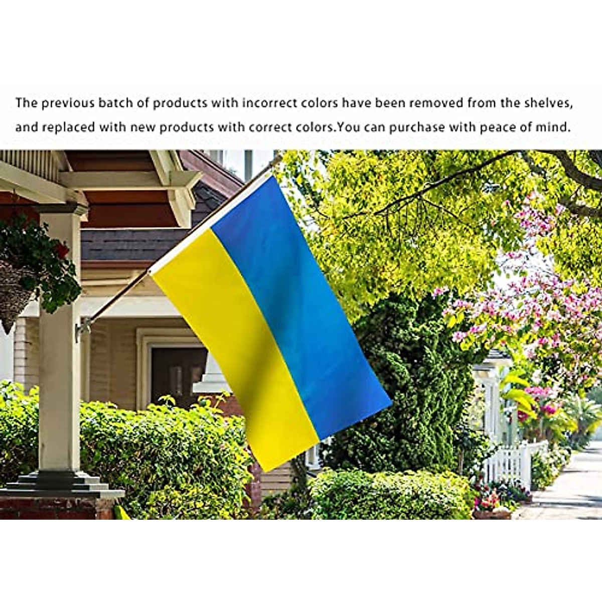 Ukraine Flag 2x3ft Double Sided Ukrainian National Flags Banner,Polyester with Two Brass Grommets for Outdoor Indoor Decor