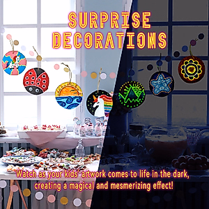 Wakestar Kids Wood Painting Kit-Glow in The Dark-Easter Basket Stuffers-Arts & Crafts Gifts for Boys Girls Ages 6-12,Creative Party Crafts Activity for Birthday Christmas