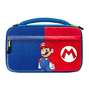 PDP Messenger Case with Removable Shoulder Strap - Holds 14 Games & Console - Compatible with Nintendo Switch/ Lite/ OLED - Power Pose Mario