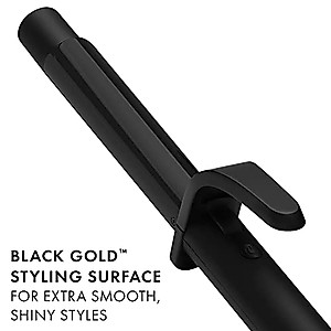 Hot Tools Pro Artist Black Gold Digital Salon Hair Curling Iron | Long-Lasting Full Curls and Defined Waves, (1 in)