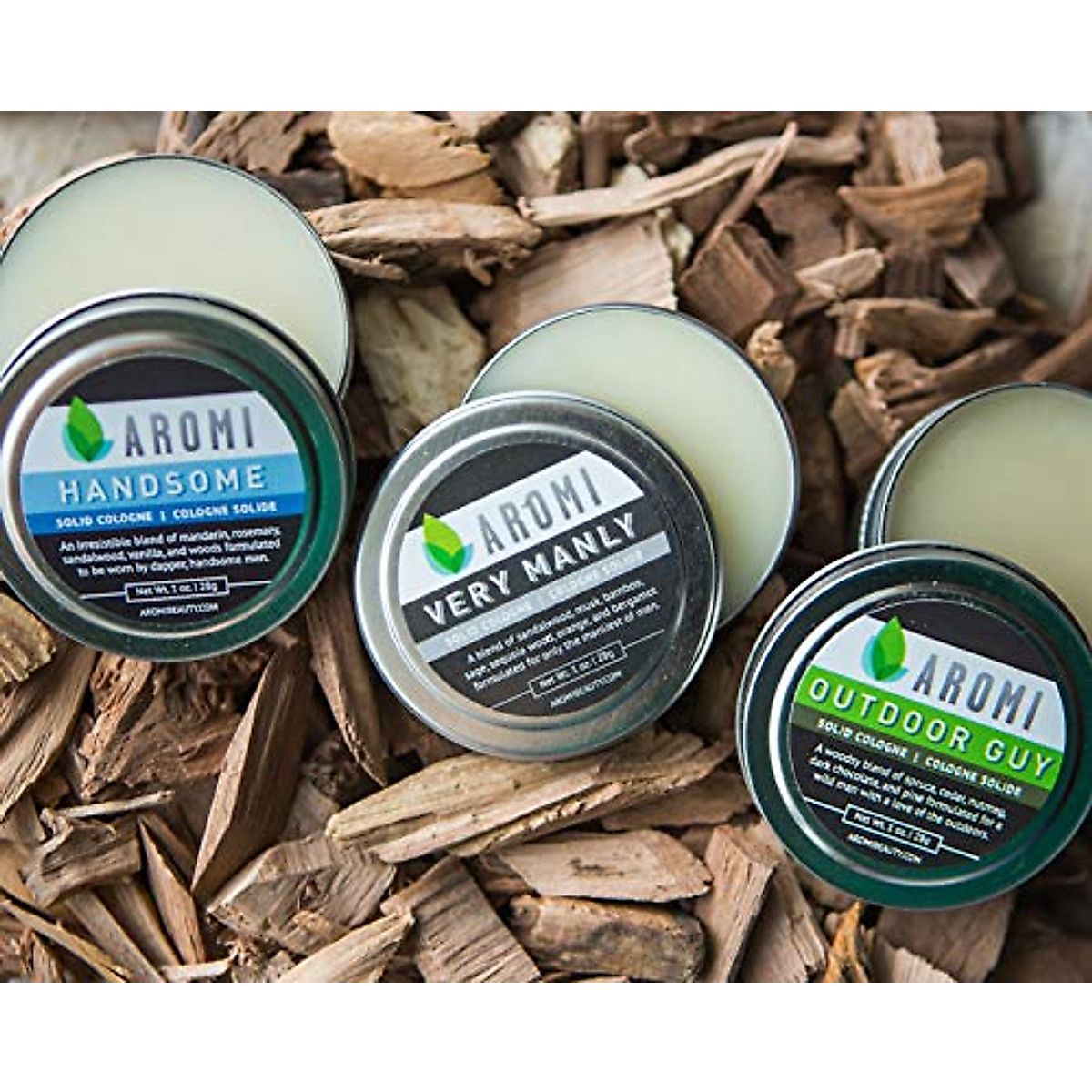 Aromi Solid Cologne | Fresh, Woodsy Scent, Best Men's Fragrance - Vegan, Cruelty-free, Portable, Travel-friendly, Stocking Stuffer, 1.0 oz, 5 (Very Manly)