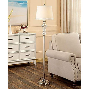 Yadianna Floor Lamp|Interior Lighting Antique Glass Lamp Body Cloth Lampshade, Suitable for Living Room Bedroom, Foot Switch