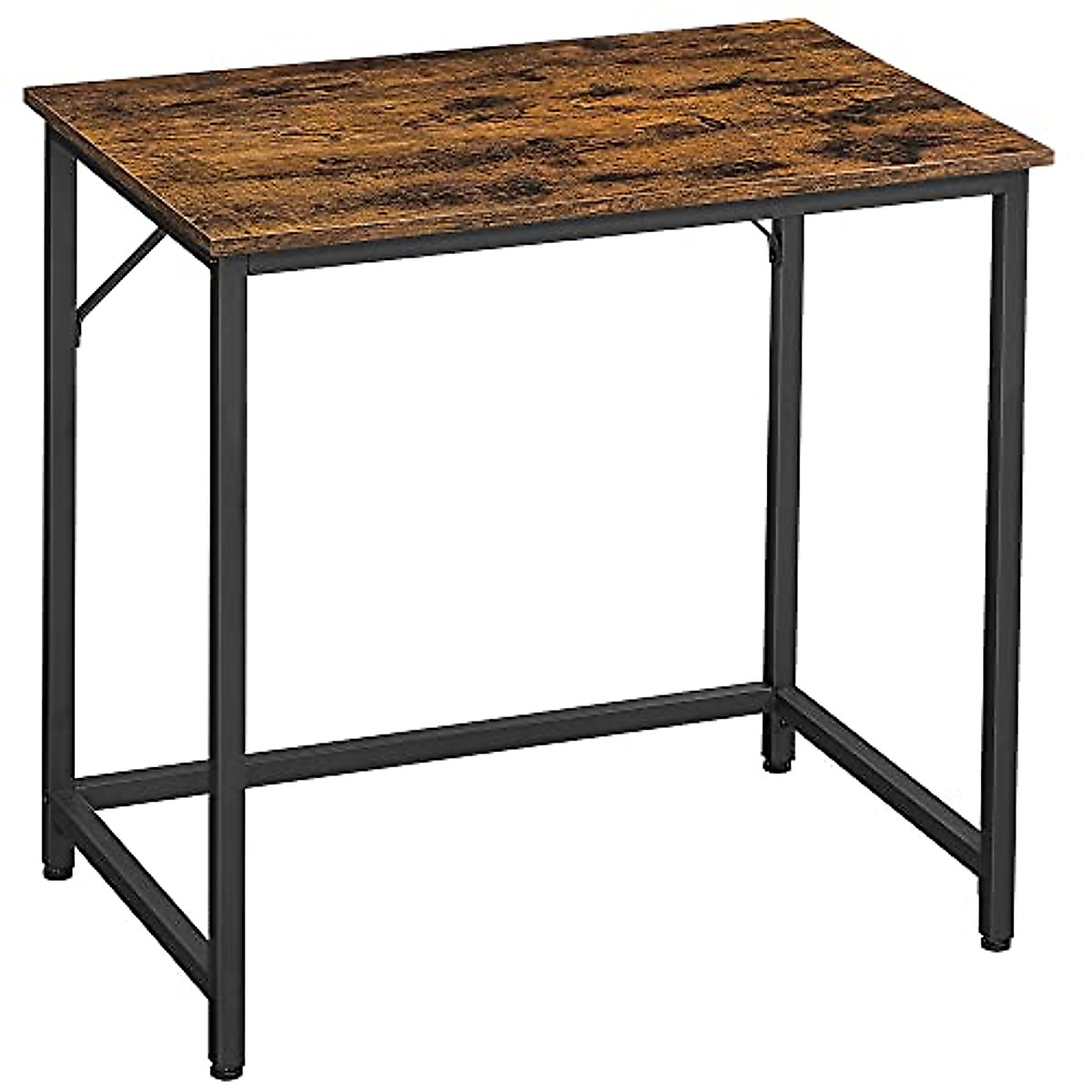 VASAGLE 31.5-Inch Computer Writing Desk, Home Office Small Study Workstation, Industrial Style PC Laptop Table, Steel Frame, Rustic Brown + Black