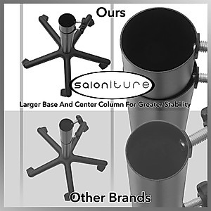 Saloniture Aluminum Salon Instrument Tray, Heavy-Duty Metal Rolling Base