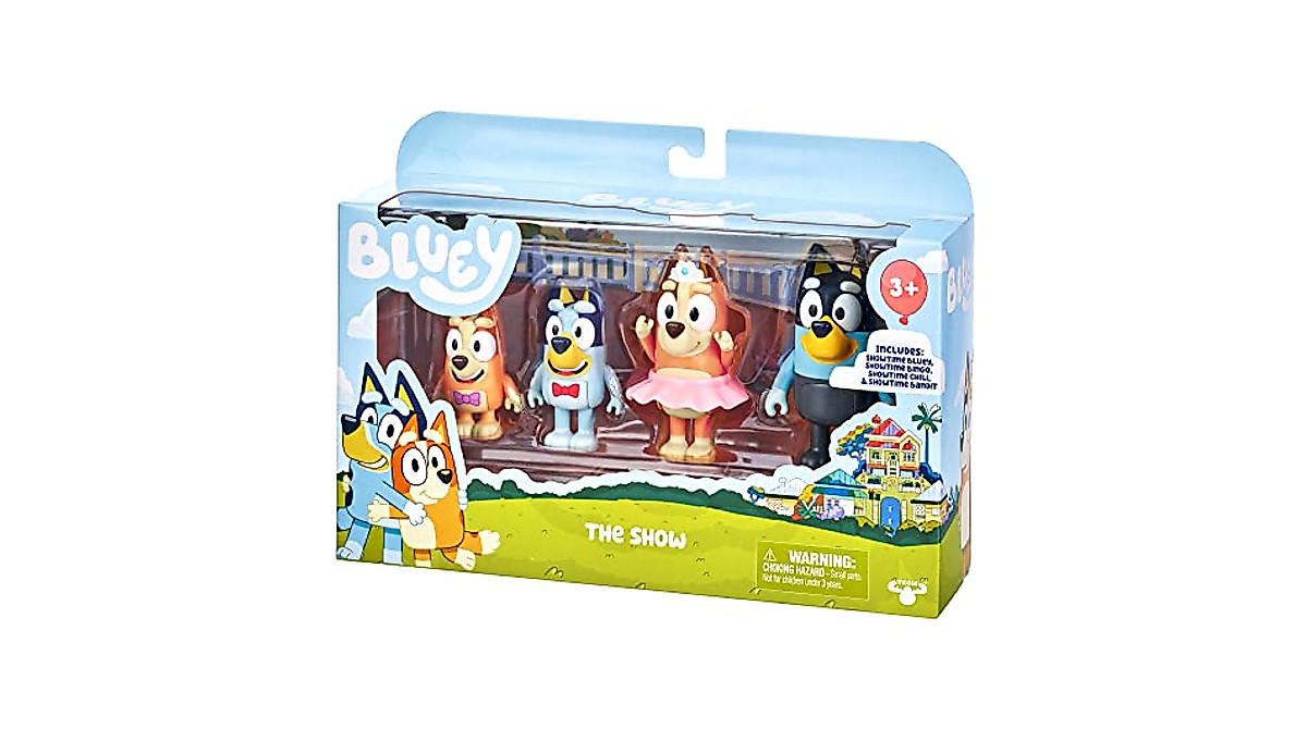 Bluey 4-Pack Action Figures - Fun Preschool Toys for Imaginative Play