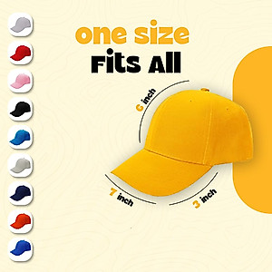 CoverYourHair Baseball Hats - Plain Dad Hat - Baseball Caps - Adjustable Sport Cap ,10 Pack Baseball Cap, Multi color,One Size