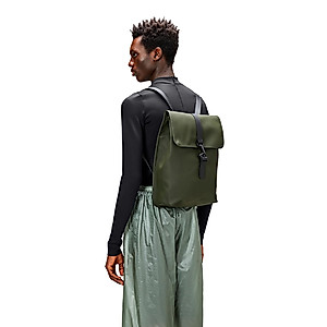 RAINS Rucksack for Men and Women - Waterproof Backpack for Commutes on Bike or Foot (Green)