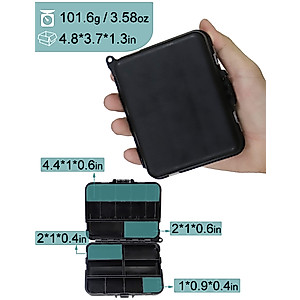 Avlcoaky Small Tackle Box Mini Fishing Tackle Box Organizer Lure Box Terminal Tackle Box Plastic Containers Case for Kayak & Boat Fishing
