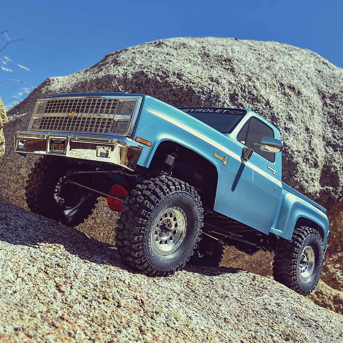 Axial RC Truck 1/10 SCX10 III Pro-Line 1982 Chevy K10 4WD Rock Crawler Brushed RTR (Battery and Charger Not Included), AXI03029, Blue