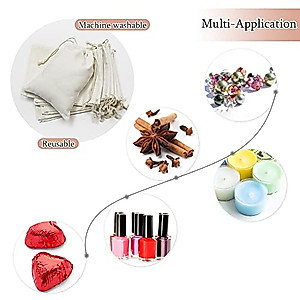 Advantez 20 Pieces Muslin Bags, Drawstring Goodie Bags, Reusable Cotton Bags With Drawstring for Sachet Jewelry Party Wedding Home Supplies Storage DIY Gift (5 x 7 Inches)