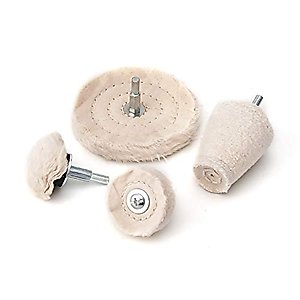SHININGEYES Polishing Wheel for Drill 4 Pack, Buffing Wheel Polisher Kit with 1/4" Hex Shafts for Dremel Tools