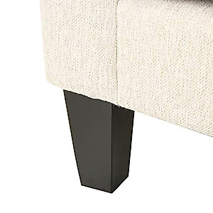 Christopher Knight Home Wanda Contemporary 4 Seater Fabric Sofa with Accent Pillows, Beige, Dark Brown