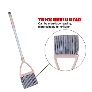 Toxz Kid's Housekeeping Cleaning Tools Set-3pcs, Small Mop Small Broom Small Dustpan,Adjustable Length,Labor-Saving,Suitable for Childs, Fabric