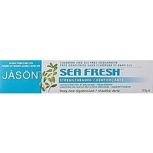 Jason Sea Fresh Strengthening Fluoride-Free Toothpaste, Deep Sea Spearmint, 6 Oz