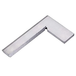uxcell Precision Bevel Edge Machinist Square 4" x 2.5" (100x63mm) Engineer Woodworking Try Square Right Angle Ruler Solid Steel Square