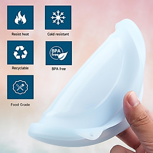 KIICII 4 Pack Silicone Lids for Corelle Vitrelle 18-Oz Soup/Cereal Bowls, Freezer & Microwave & Dishwasher Safe (Bowl not included)