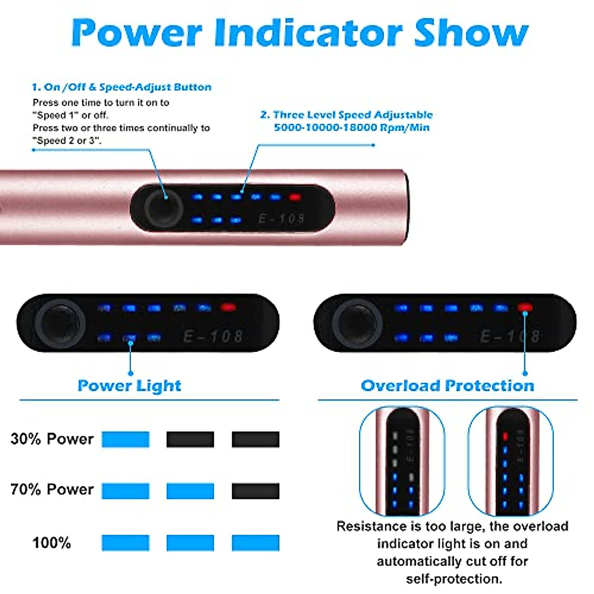 Topretty Electric Engraving Pen Kit, Cordless Rechargeable Grinding Pen with 35 Bits,Portable Mini Engraver Tools,DIY Rotary Etching Pen for Carving Glass Plastic Wood Ceramics Jewelry Manicure-Rose