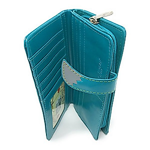 Shag Wear Large Women's Wallet Green Eyes Kitty