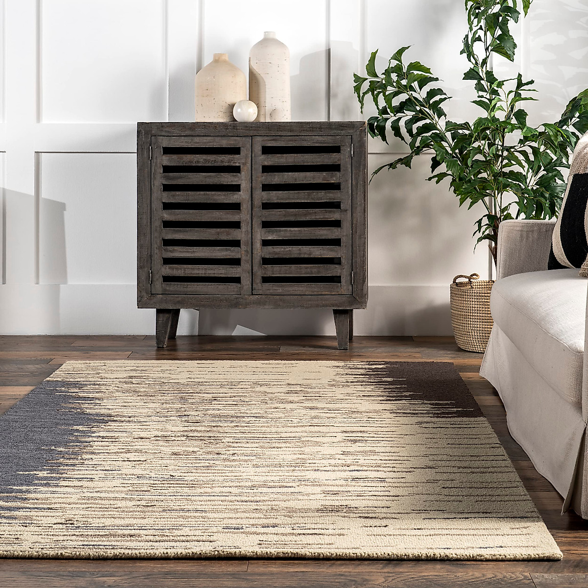 nuLOOM Audrie Contemporary Abstract Wool Area Rug, 8x10, Grey